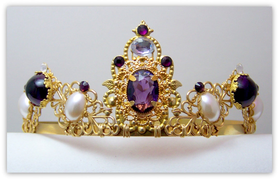 Medieval Tudor Tiara - Handmade Reign Catherine De' Medici Wire Wrapped ...