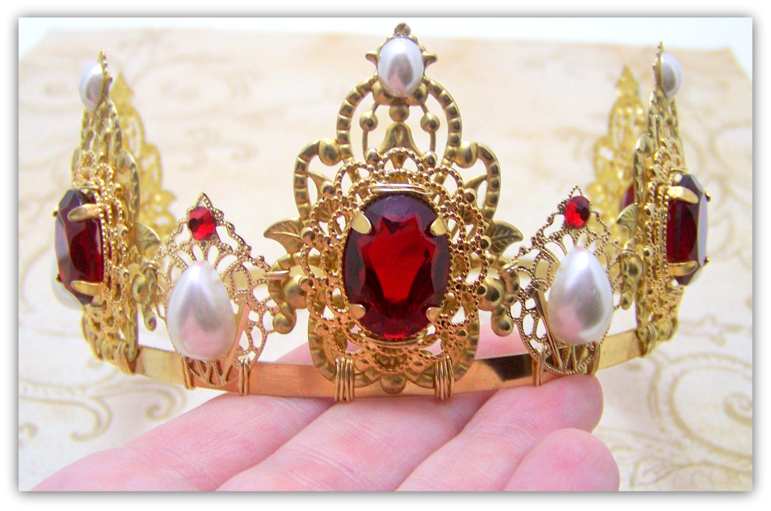 Medieval Tiara Renaissance Tiara Tudor Tiara Medieval - Etsy