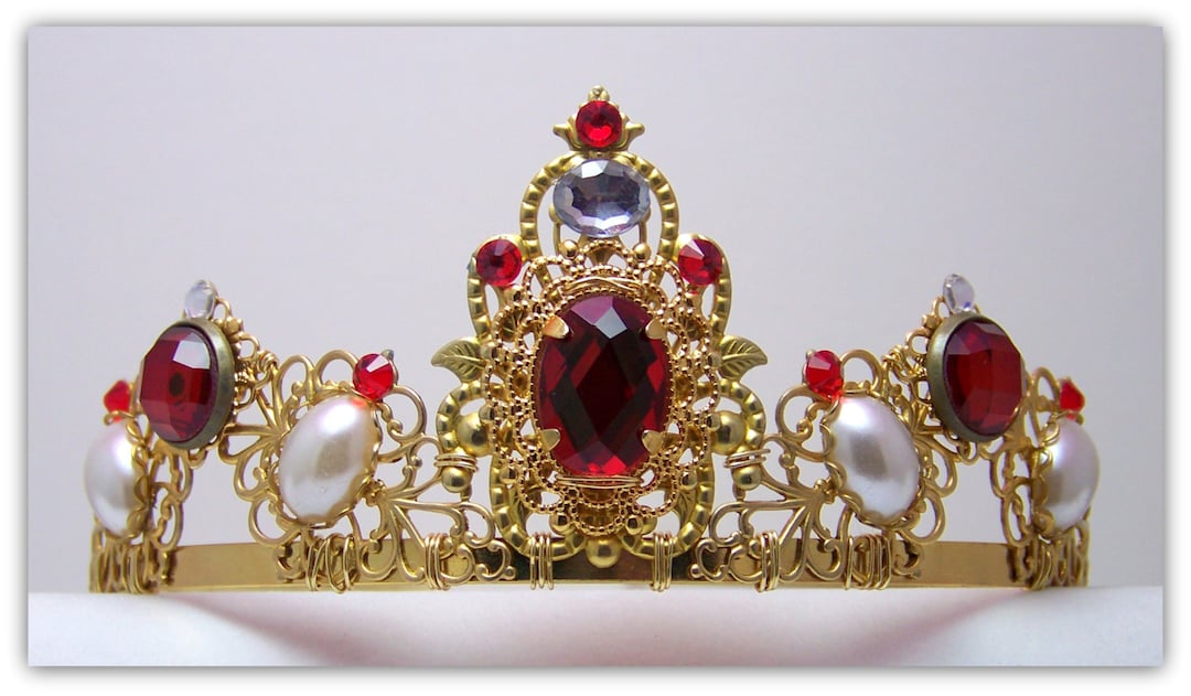 Medieval Tudor Tiara - Handmade Reign Catherine De' Medici Wire Wrapped ...