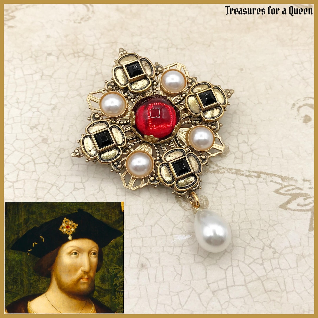 Historical Replica Brooch - King Henry VIII Portrait Hat Pin Tudor ...