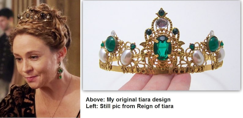 Medieval Tudor Tiara - Handmade Reign Catherine De' Medici Wire Wrapped ...