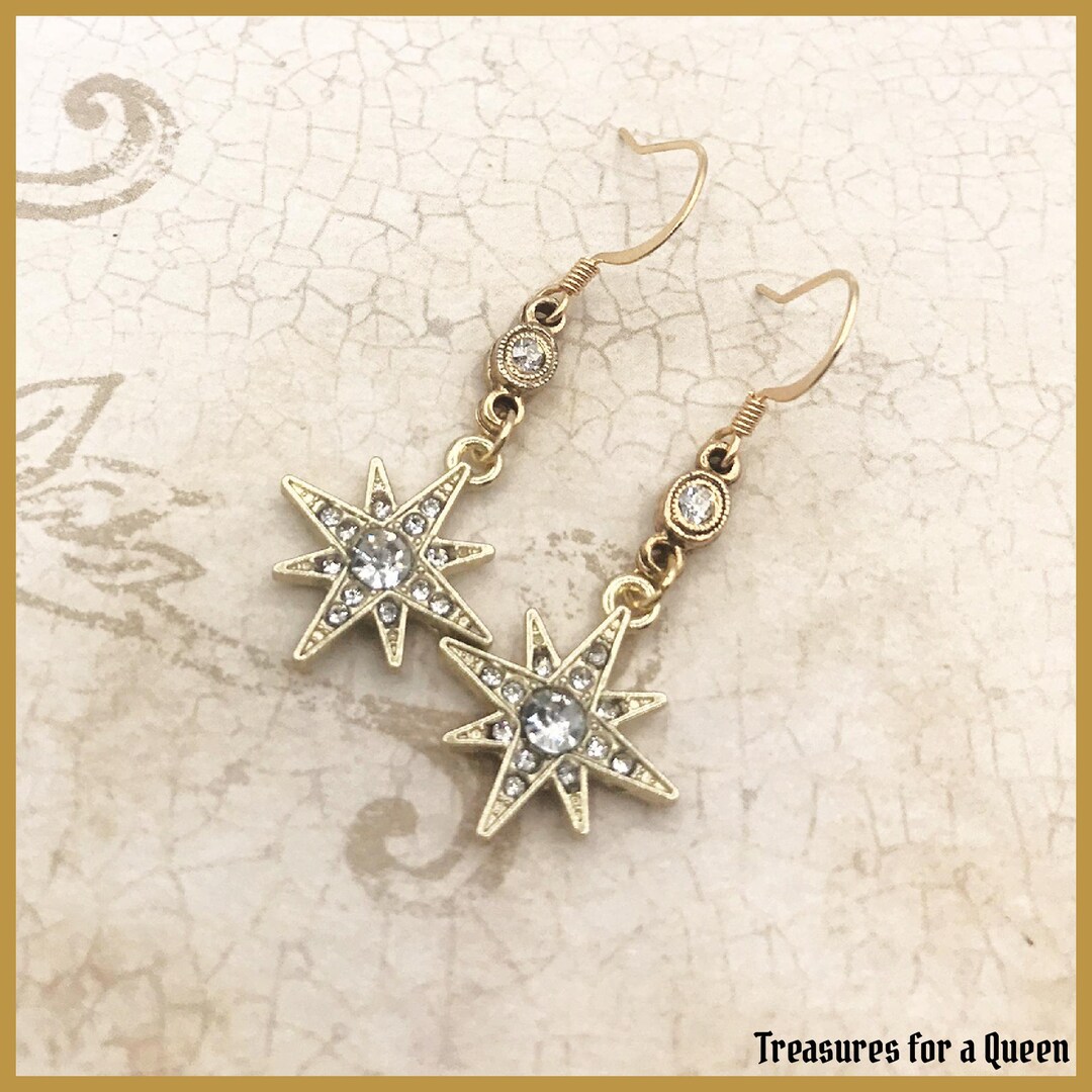 Christine Daae Star Earrings - Phantom of the Opera Rhinestone Crystal ...