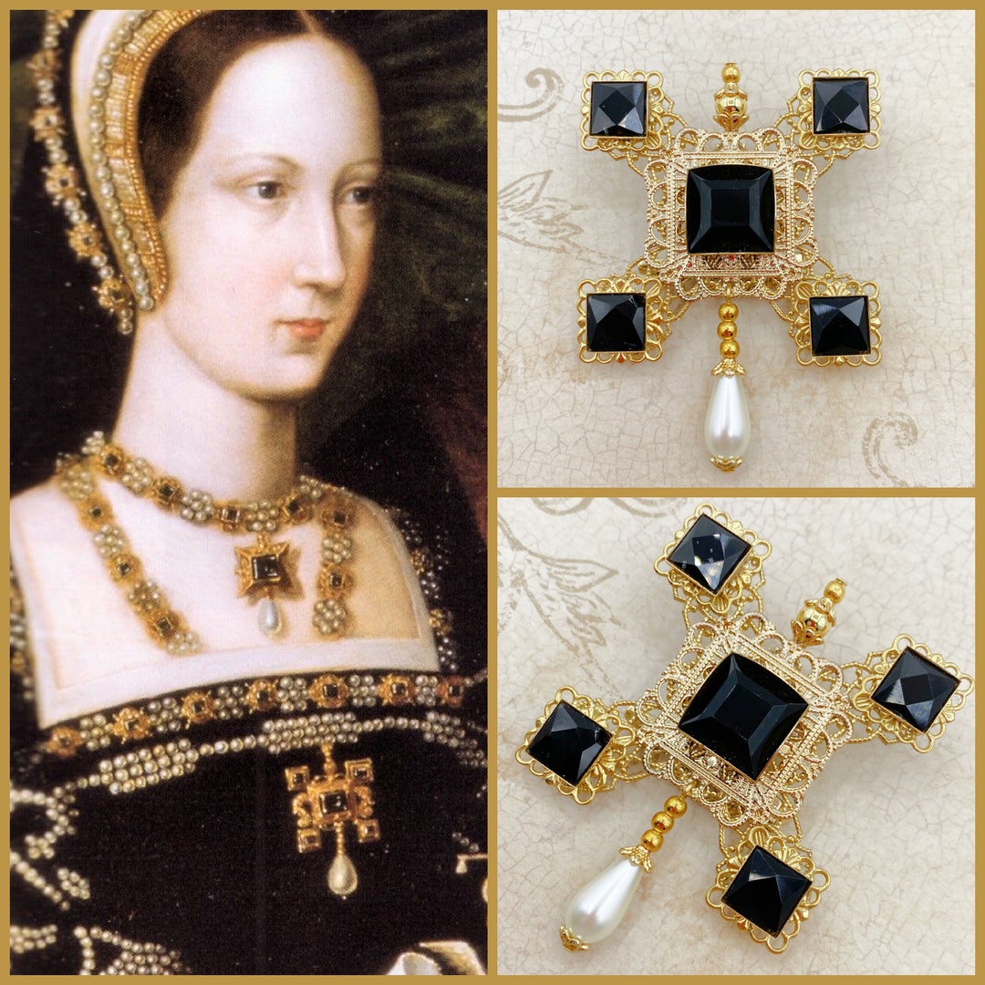 Tudor Historical Replica Brooch - Mary Tudor Medieval Jewelry ...
