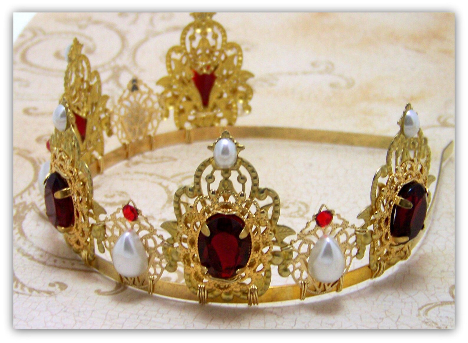 Medieval Tiara Renaissance Tiara Tudor Tiara Medieval - Etsy