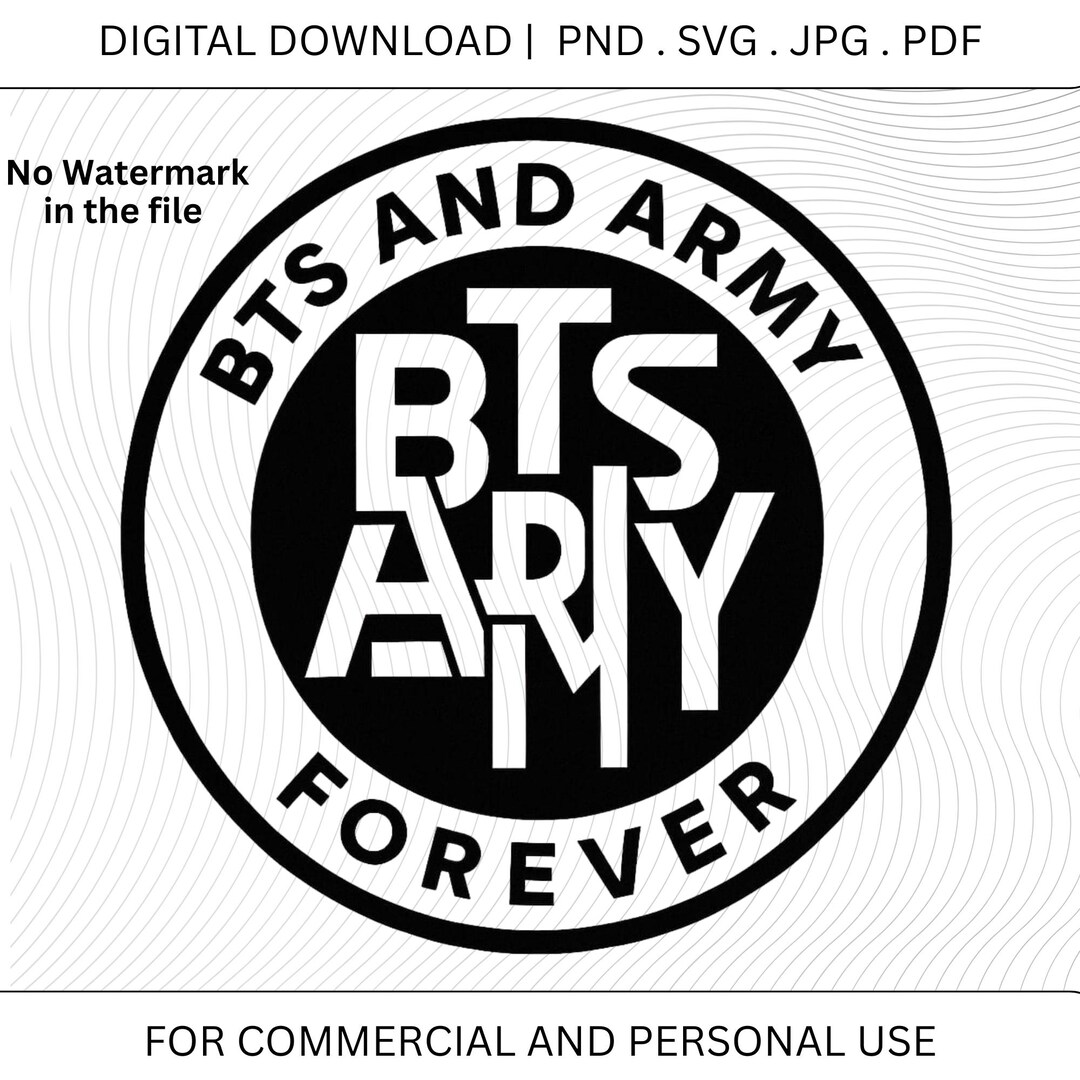 BTS Army Logo SVG: Printable Design for Shirts, Mugs (digital Download ...
