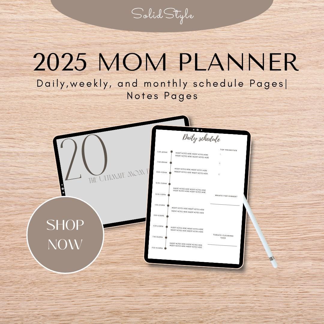 Mom Planner Printable | Daily and Weekly Planner for Busy Moms | Meal ...