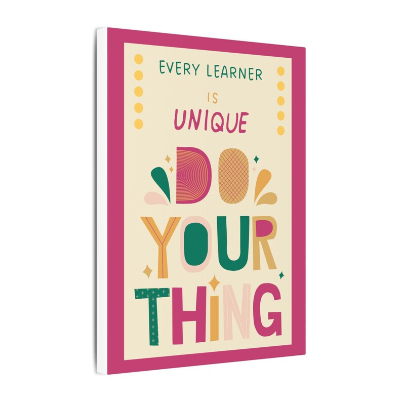Unique Learner Motivational Wall Art Canvas, Inspirational Decor ...