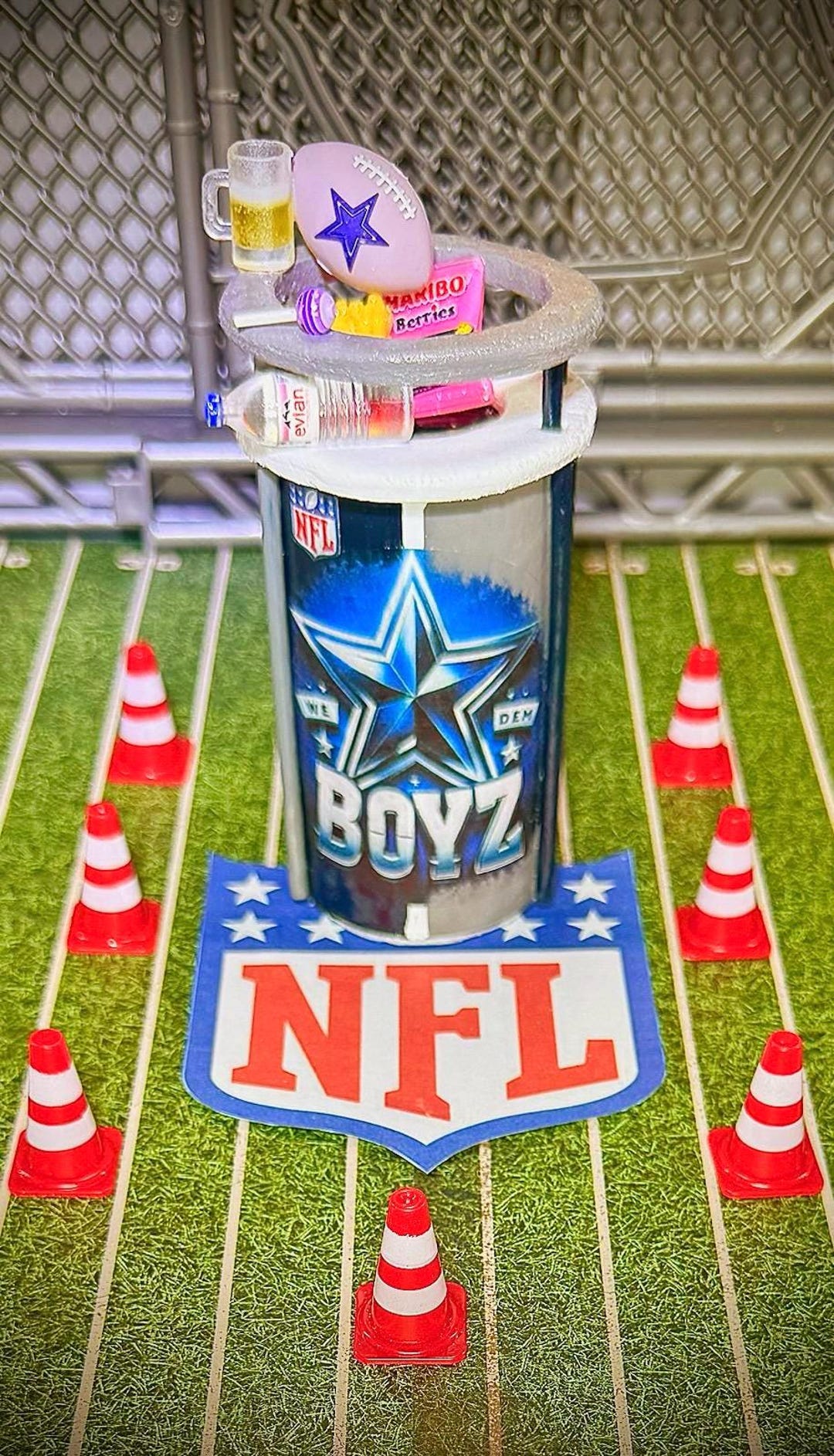Handcrafted NFL Mini Trash Can: Sports Party Decor - Etsy