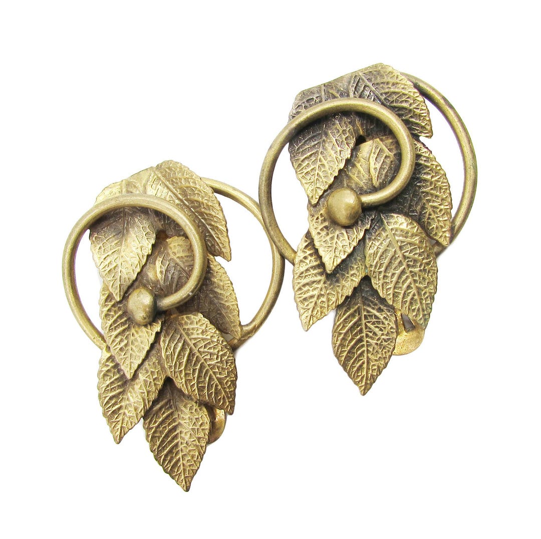 Art Deco Leaf Dress Clips: Vintage Gold Metal Lace, 2" - Etsy