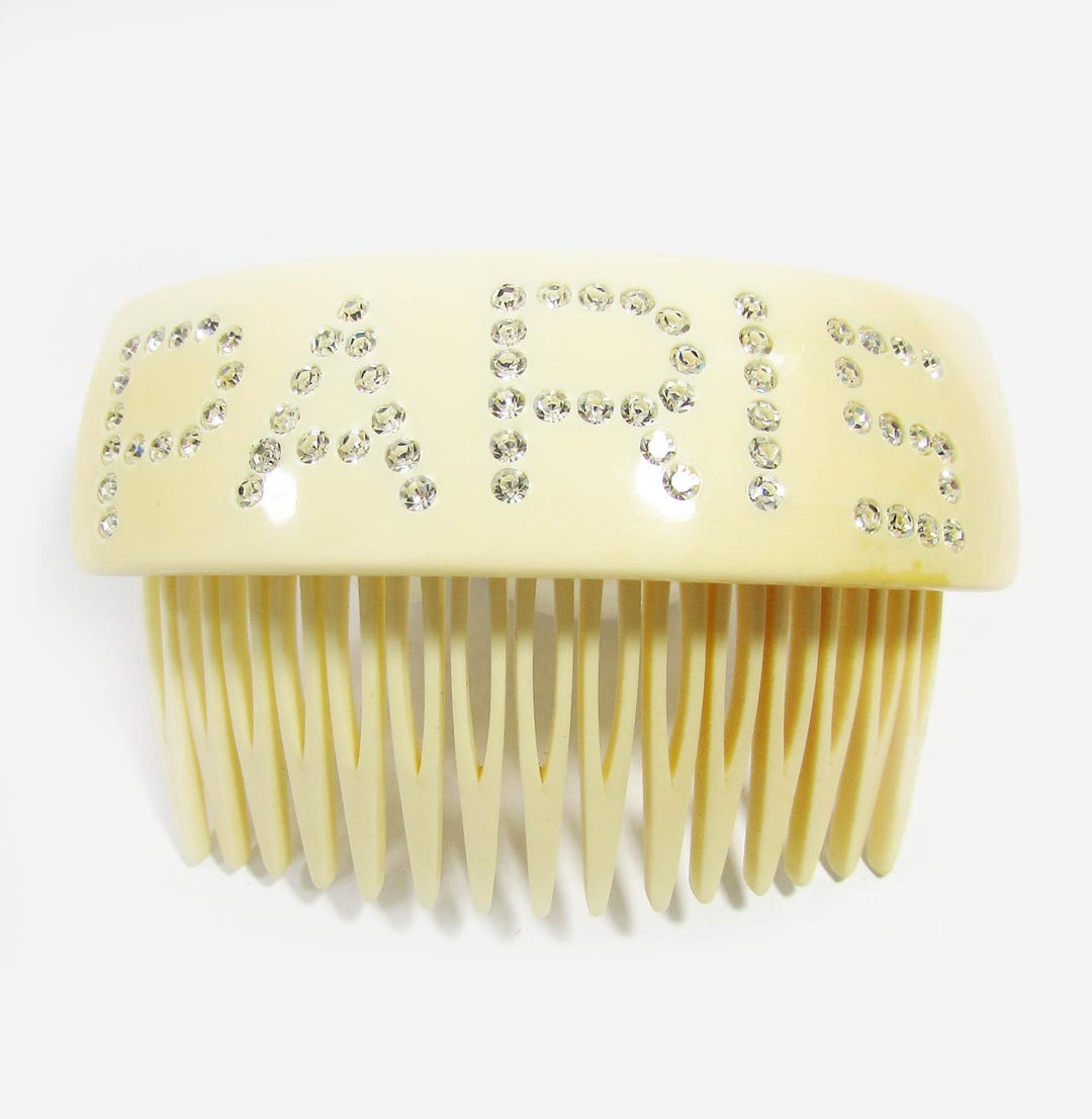 Vintage Paris Celluloid Decorative Hair Comb // Made in France ...