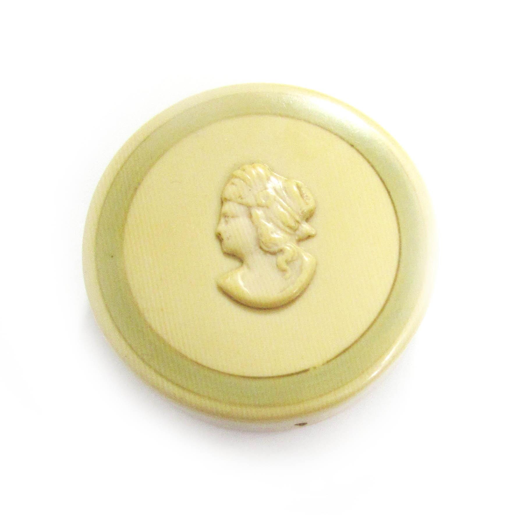 Art Deco Celluloid Cameo Compact With Mirror - Hinged Compact 1930s - Etsy
