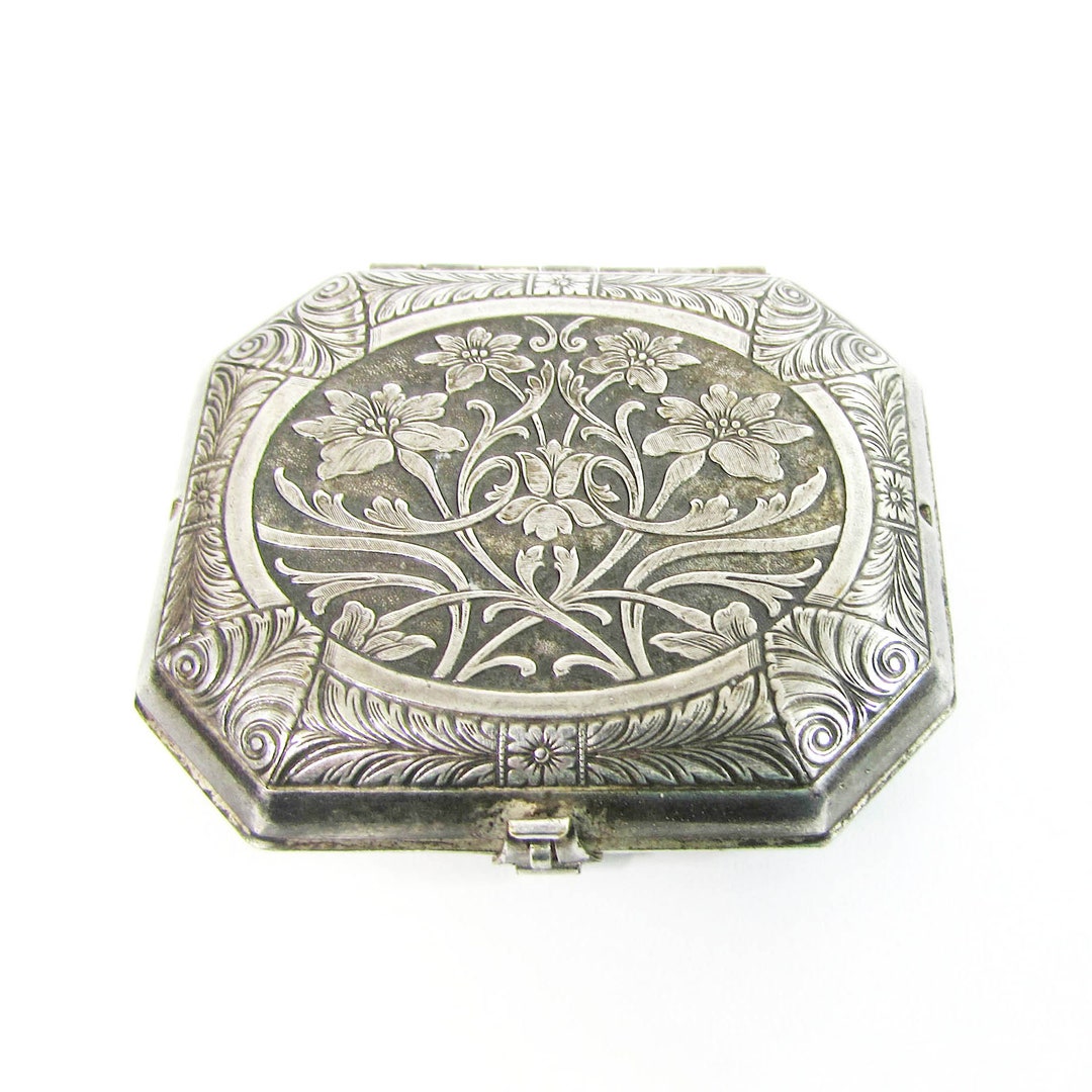 Karess Woodworth Compact Antique Compact Antique Rouge Art Nouveau ...
