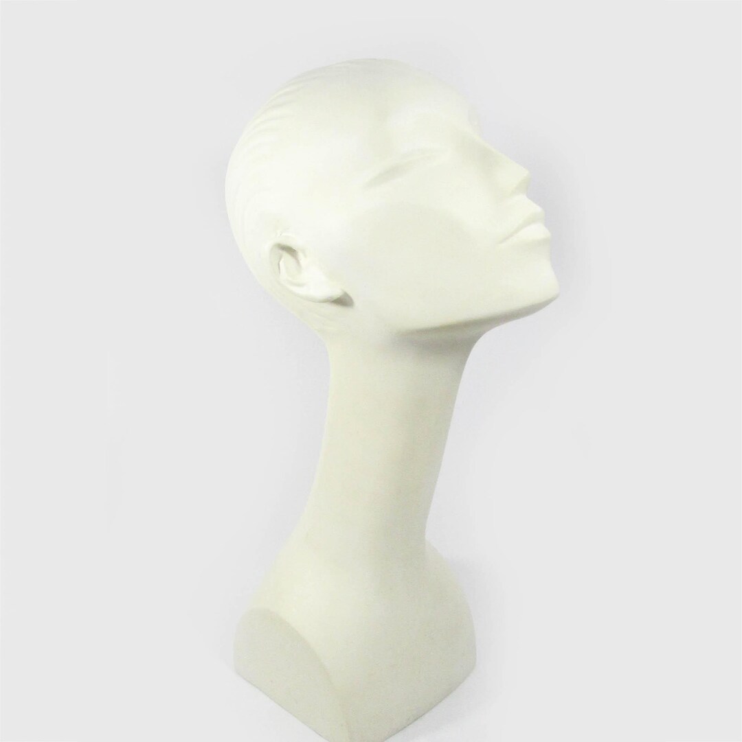 Art Deco Swan Neck Mannequin Art Head 18 Tall White Ceramic Art Figure ...