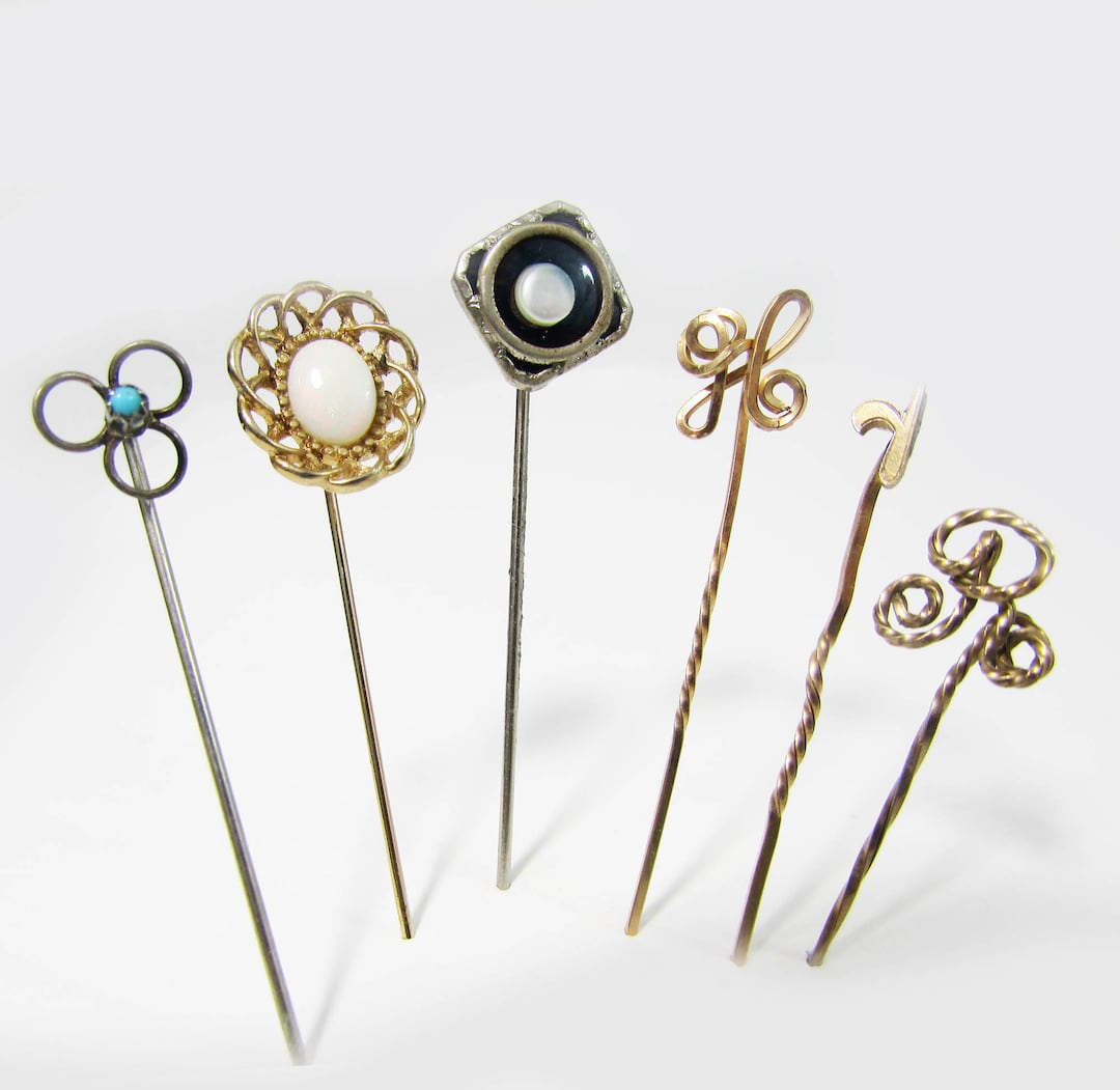 Lapel Pins Lot of 6 Pins - Vintage Lapel Stick Pins - Einglish Lapel ...