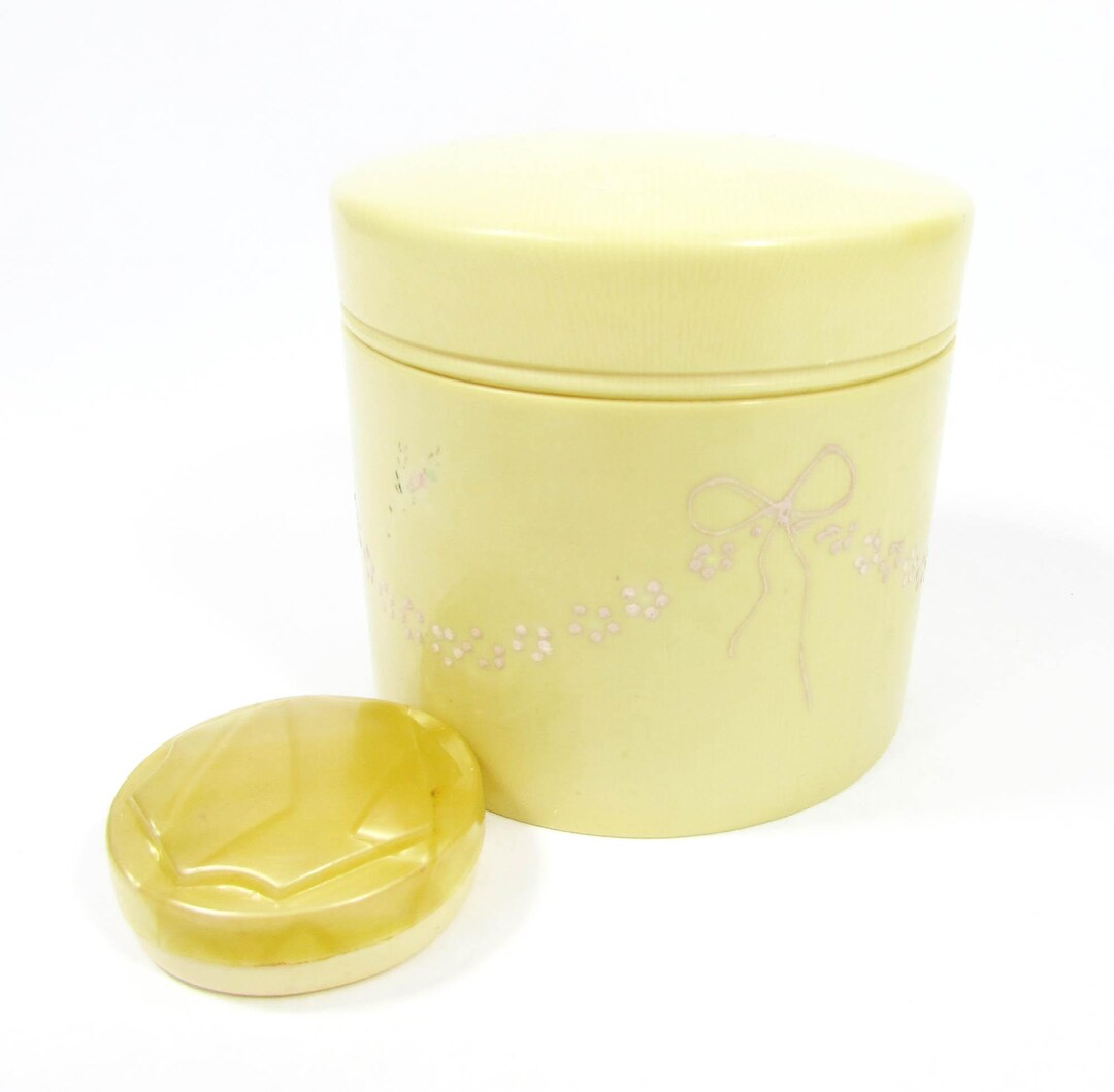 Celluloid Dusting Powder Jar and Rouge Case - 1930s Vanity - Etsy