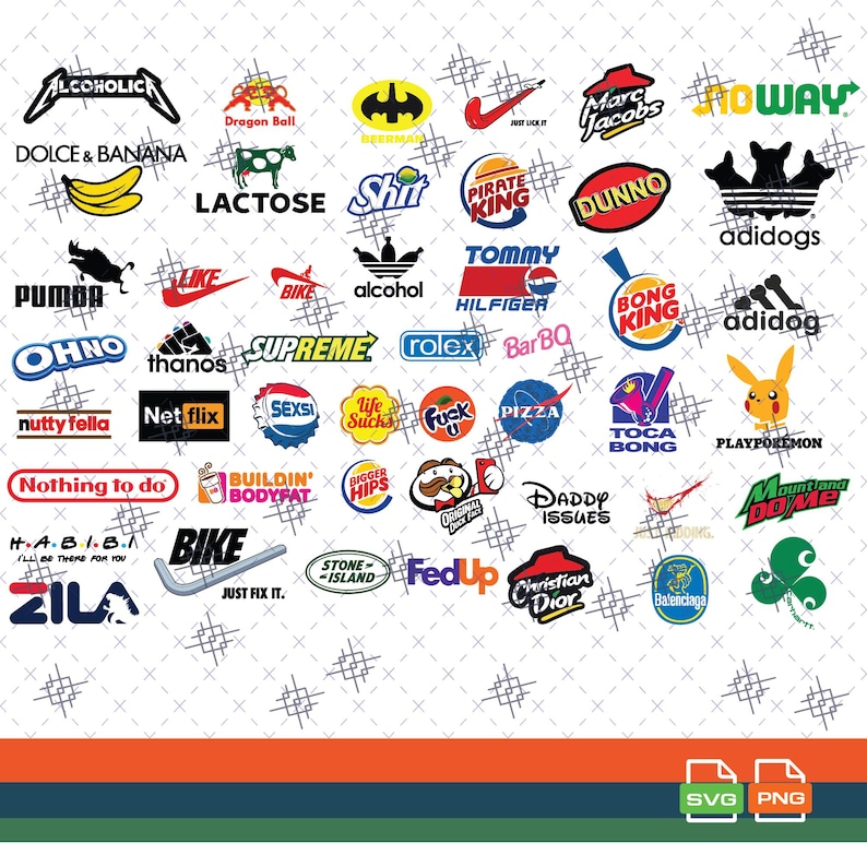 Funny Parody Logos - SVG and PNG Files - Etsy Australia