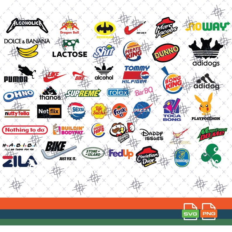 Funny Parody Logos - SVG and PNG Files - Etsy Australia