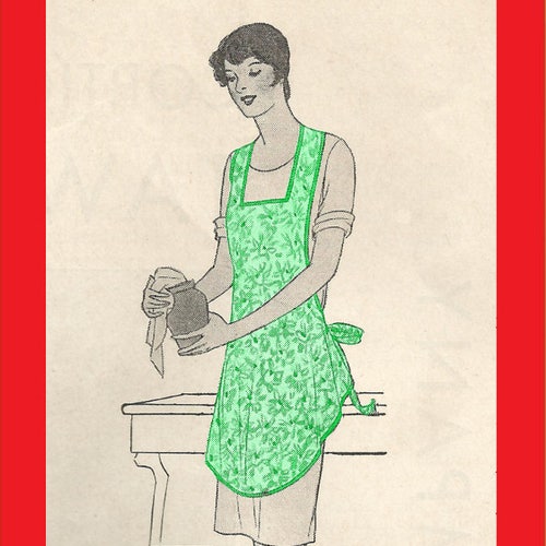 Vintage 1920's Slip-over Apron Tutorial Reproduction - Etsy