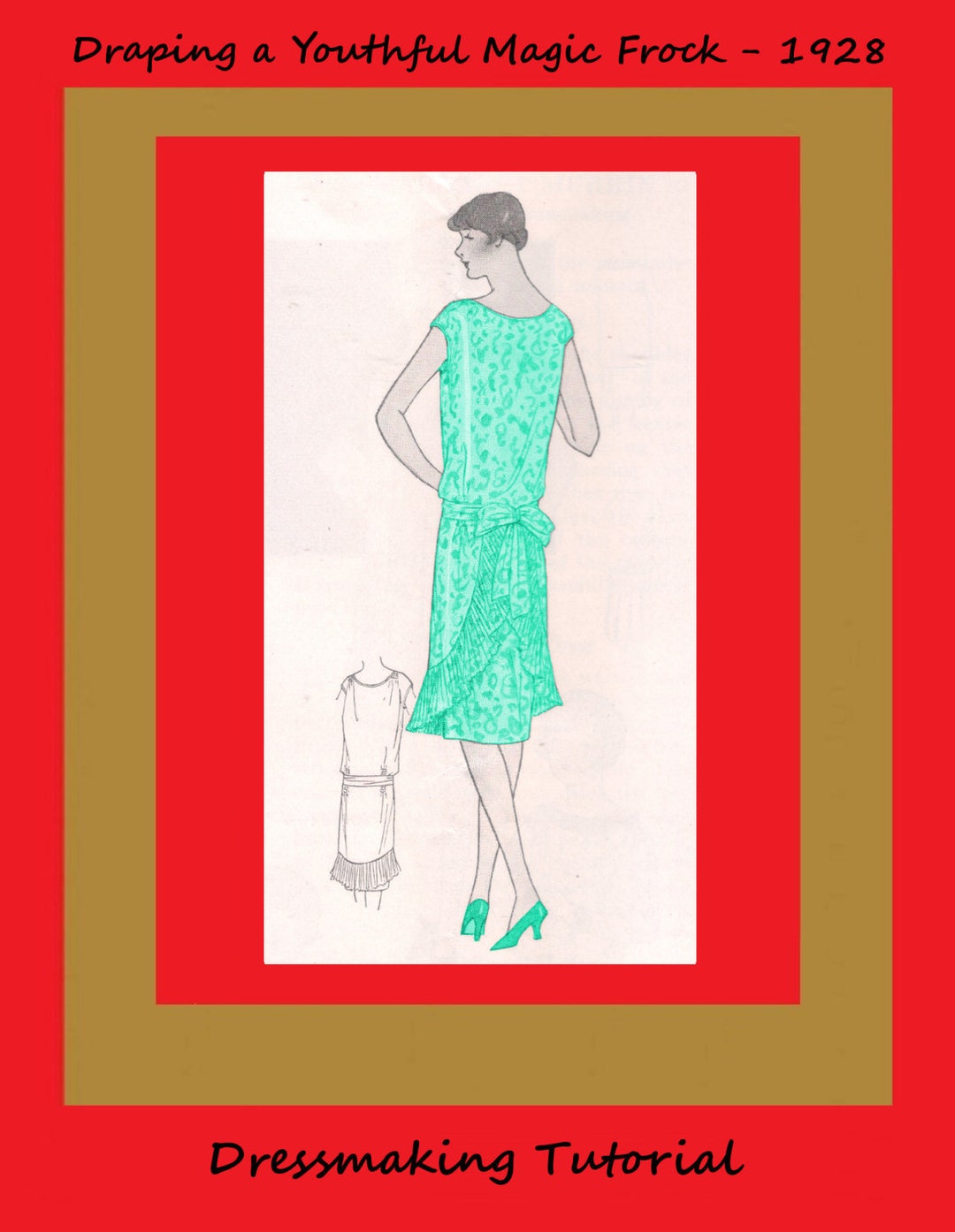 50% off Sale - Vintage 1920's Flapper Dress Tutorial - Draping a ...
