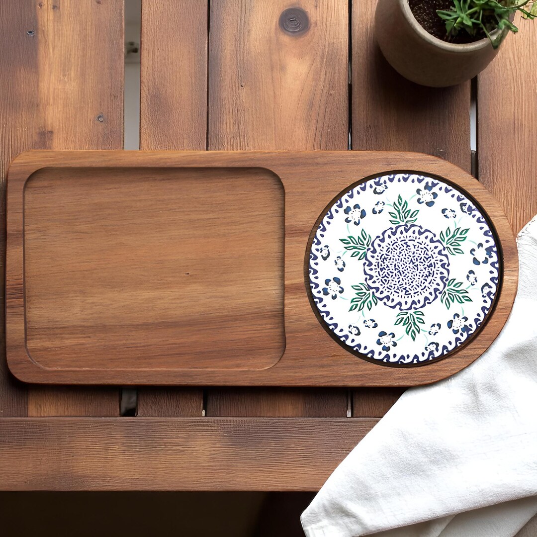 Japanese Ceramic Wood Tray - Etsy