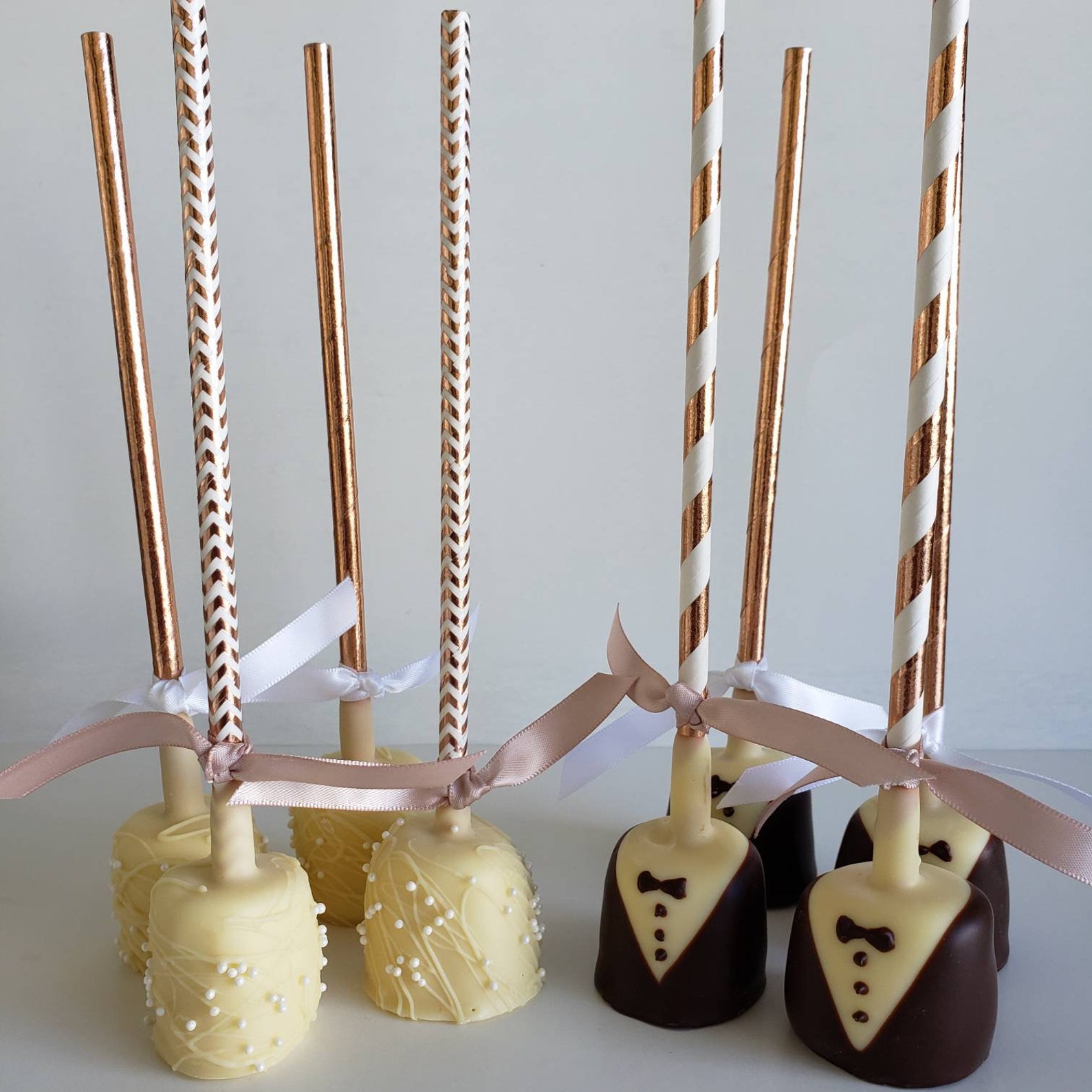 Bride and Groom Marshmallow Wedding Favors, Engagement Party Favors ...