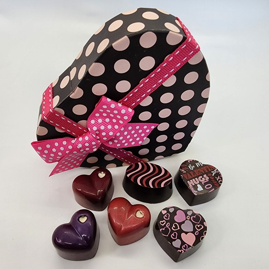 Valentine's Day Chocolate Box Filled With Assorted Valentine Truffles ...