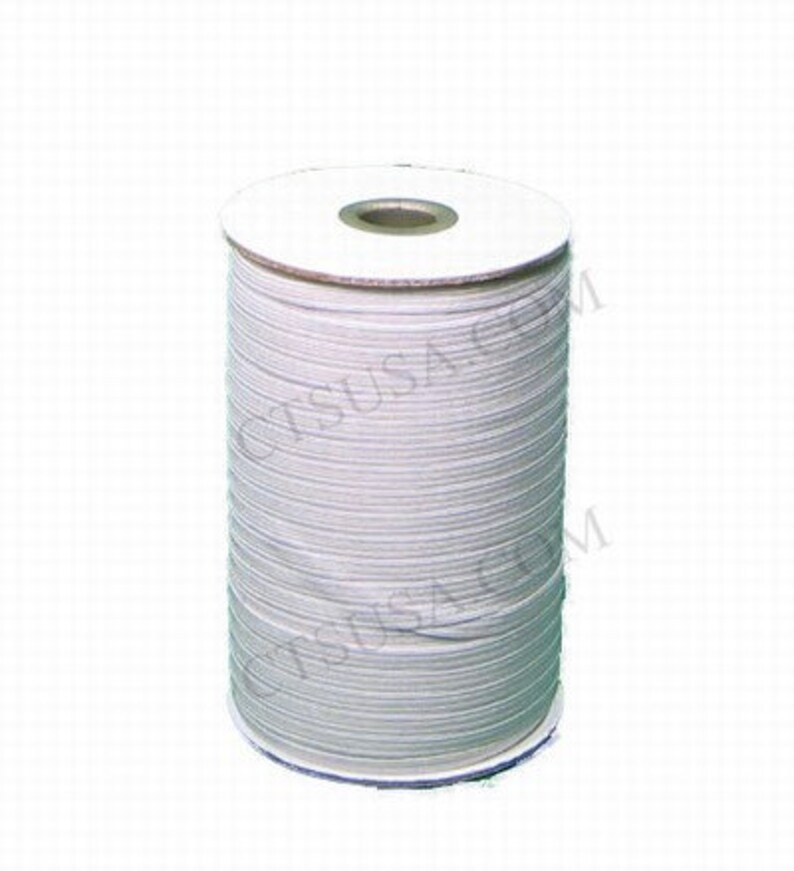 1/4 White SOFT Braided Elastic 144 Yds Roll - Etsy