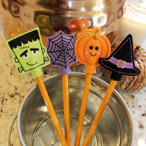 Halloween Pencil Topper Set, Halloween Pencil Toppers, Felt Pencil ...