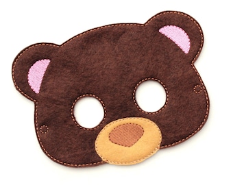 Teddy Bear Party Mask - Etsy