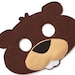 Kids Beaver Mask, Beaver Costume, Forest, Felt Mask, Kids Face Mask ...