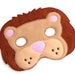 Kids Lion Mask, Lion Costume, Zoo, Felt Mask, Kids Face Mask, Animal ...