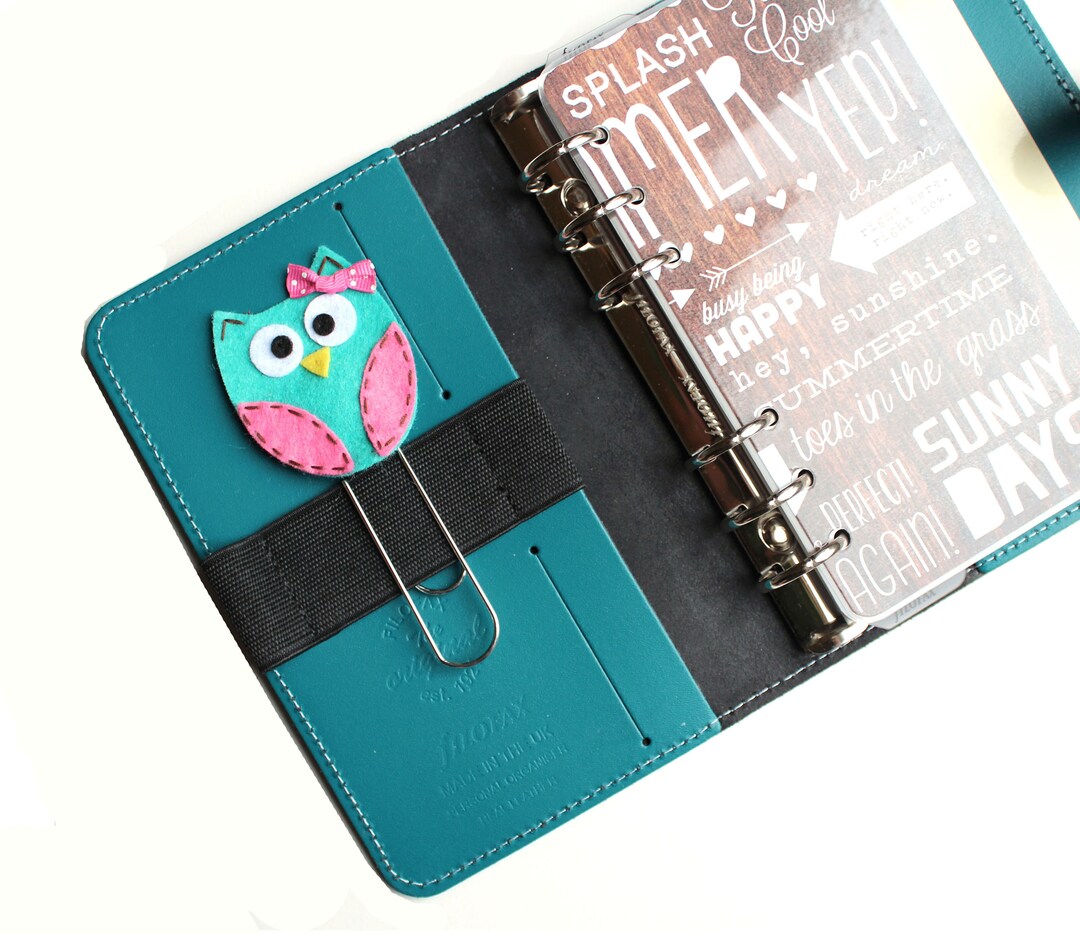 Extra LARGE Paperclip Bookmark, Blue Owl Bookmark, Felt Bookmark ...