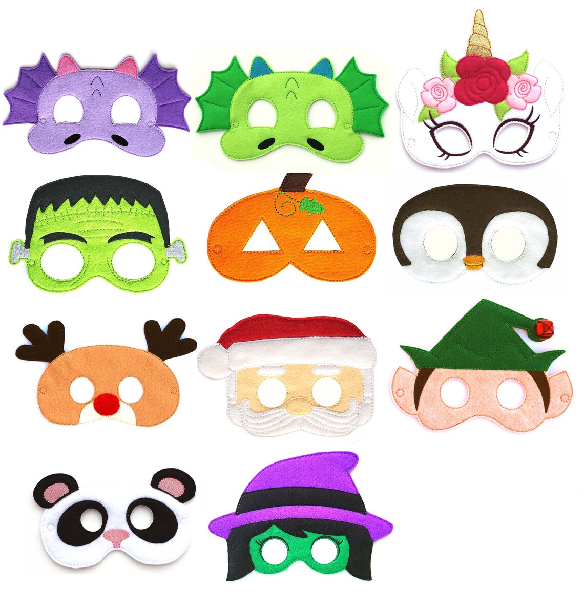 Pick Any 2 Kids Masks Kids Mask, Felt Mask, Kids Face Mask, Animal Mask ...