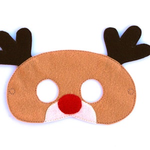 Kids Reindeer Mask Reindeer Costume Felt Mask, Kids Face Mask Animal ...