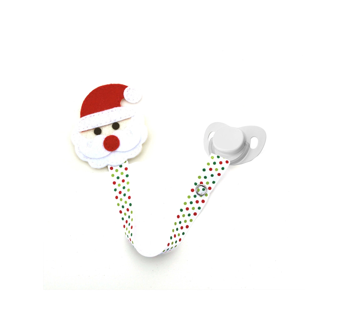 Santa Pacifier Clip, Christmas Pacifier Clip, Holiday Pacifier Clip ...