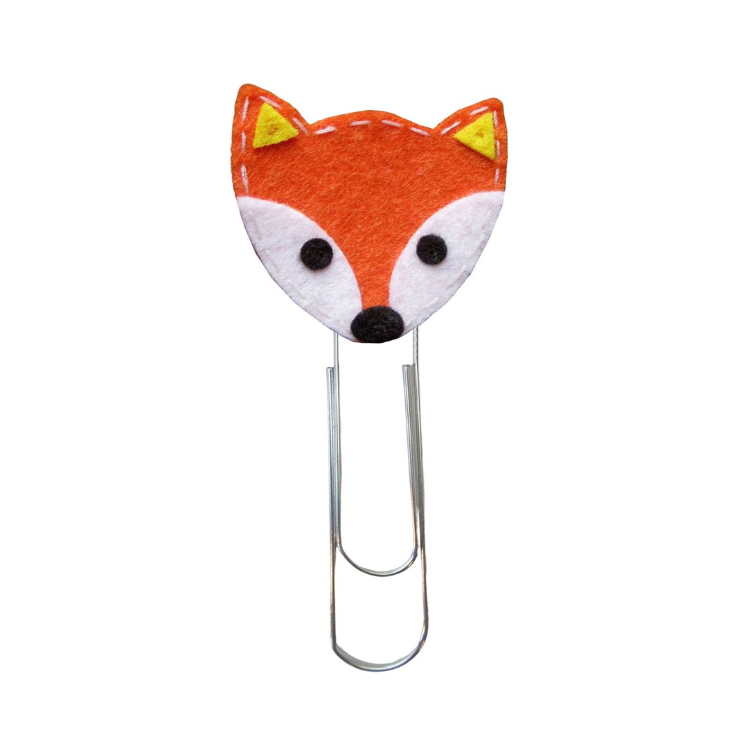 Extra LARGE Paperclip Bookmark, Fox Bookmark, Kids Felt Bookmark ...
