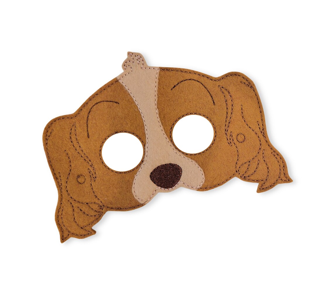Kids Cocker Spaniel Mask, Dog Costume, Puppy, Felt Mask, Kids Face Mask ...