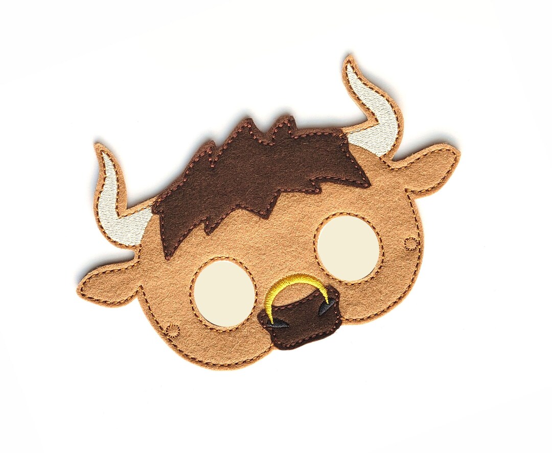 Kids Bull Mask, Farm Animal, Costume, Felt Mask, Kids Face Mask, Animal ...