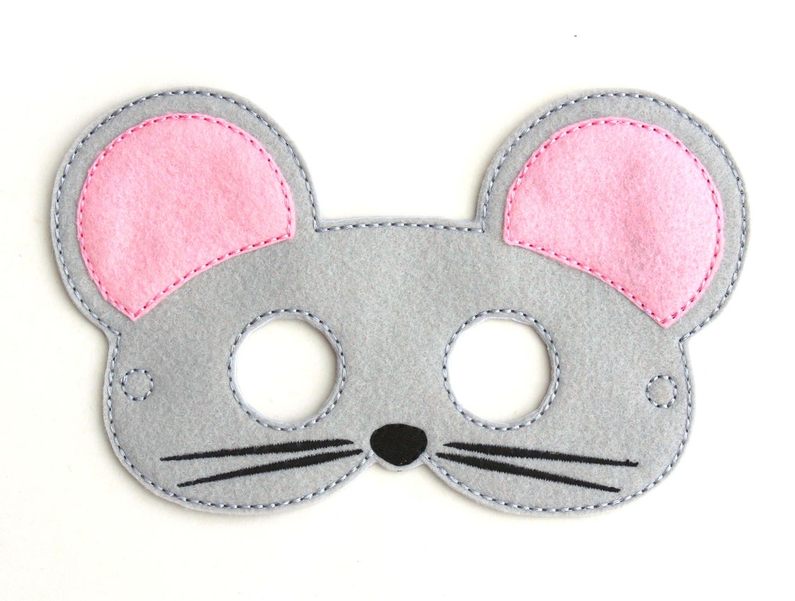 Kids Mouse Mask Mouse Costume Felt Mask Kids Face Mask | Etsy