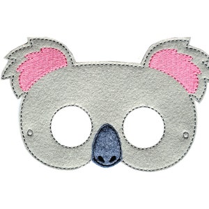 Kids Koala Bear Mask, Felt Mask, Kids Face Mask, Animal Mask, Halloween ...