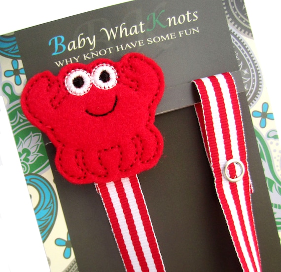 Red Crab Pacifier Clip Ocean Pacifier Clip Pacifier Holder | Etsy