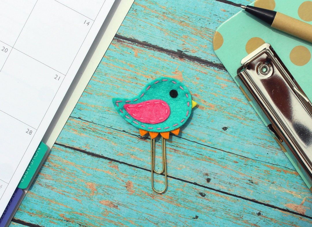 Bird Planner Clip, Planner Accessories, Party Favor, Bookmark, Paper ...