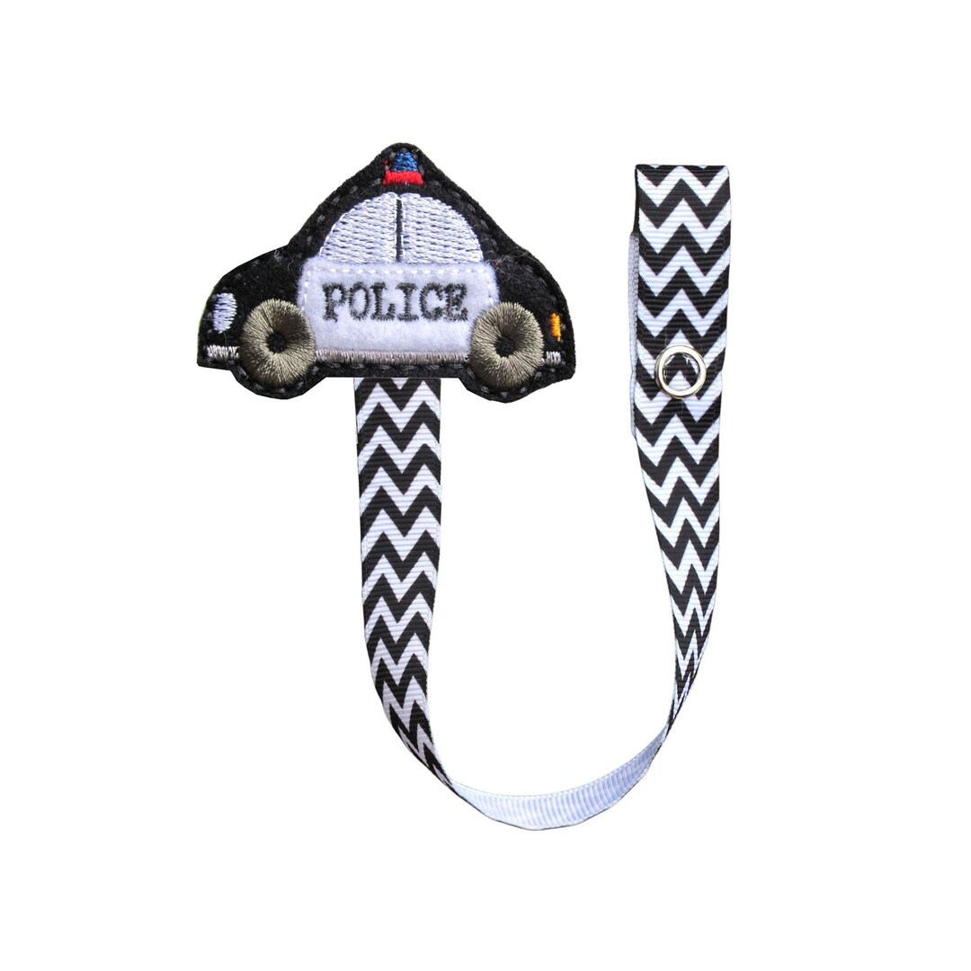 Police Car Pacifier Clip, Squad Car Pacifier Clip, Transportation ...