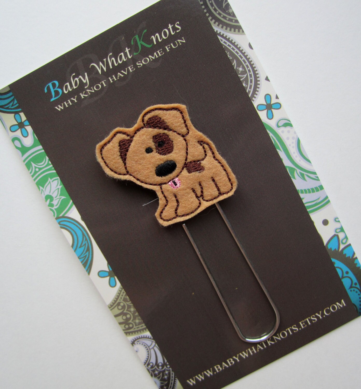 Extra LARGE Paperclip Bookmark Puppy Dog Bookmark Felt | Etsy