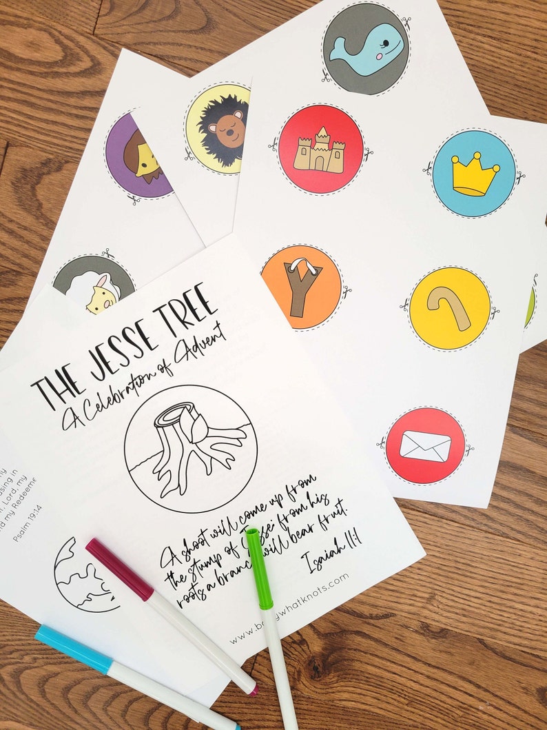 Digital Download Printable Jesse Tree Coloring Book and - Etsy