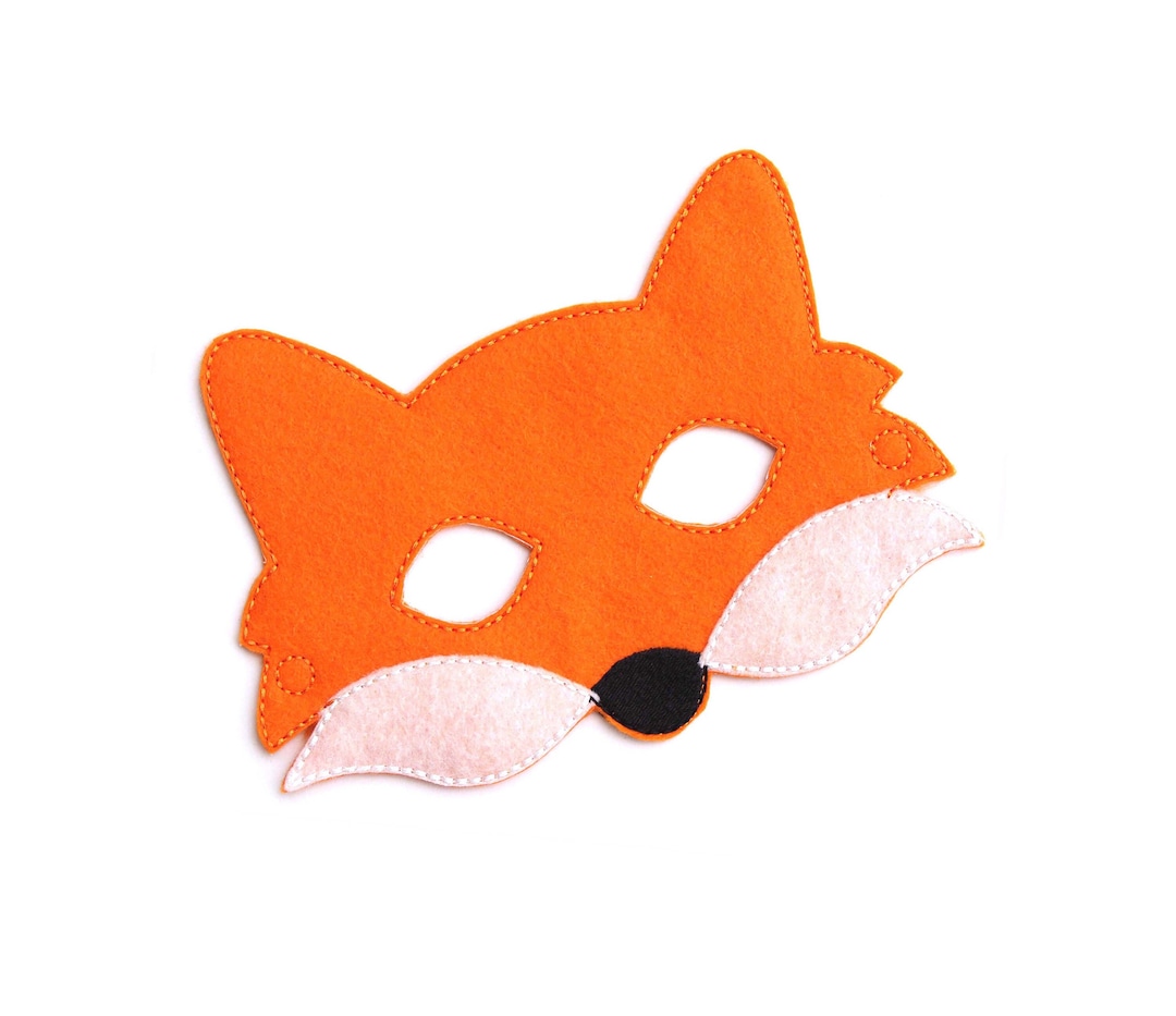 Kids Fox Mask, Fox Costume, Felt Mask, Kids Face Mask, Animal Mask ...