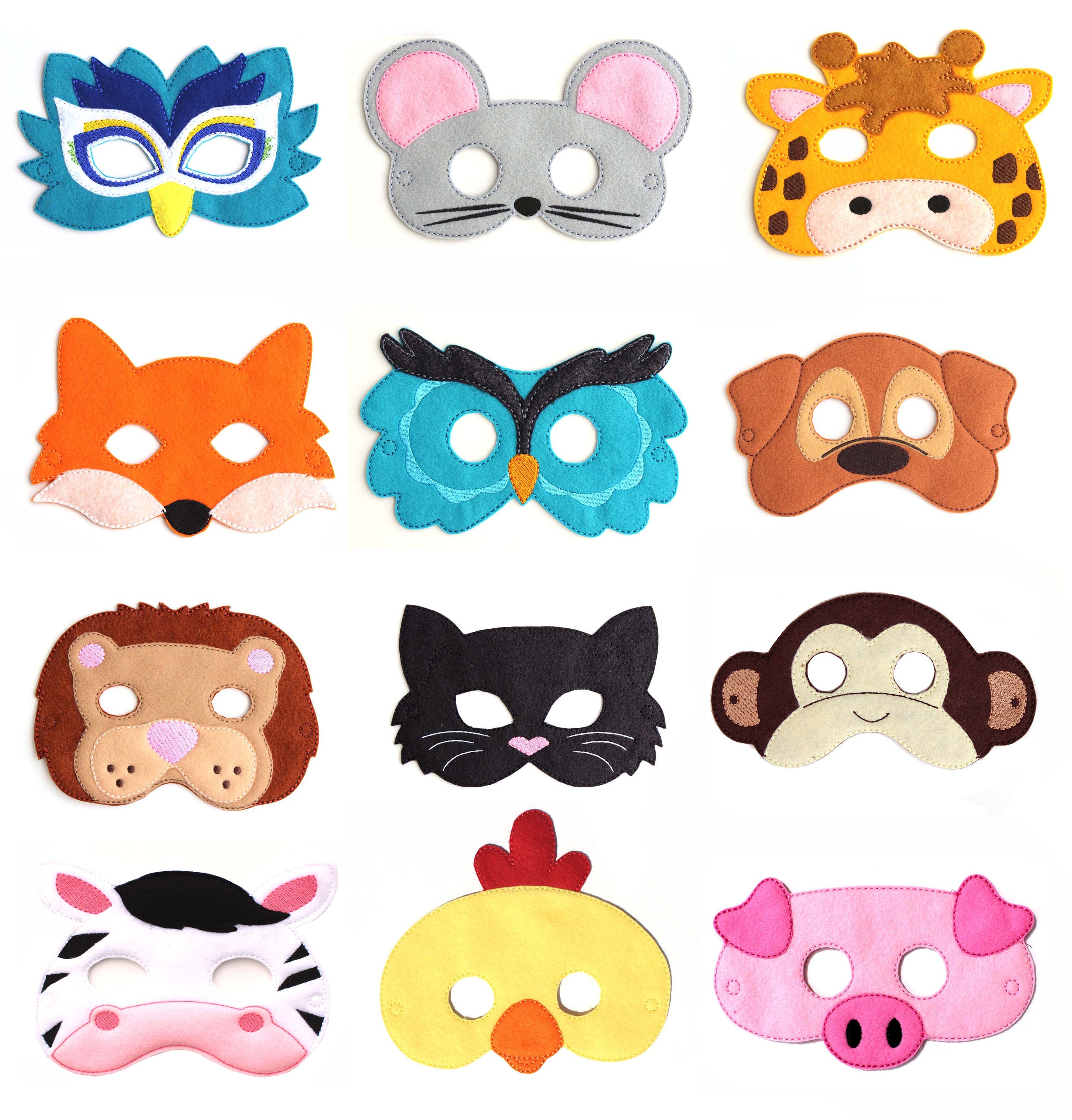 Pick Any 2 Kids Masks Kids Mask, Felt Mask, Kids Face Mask, Animal Mask ...