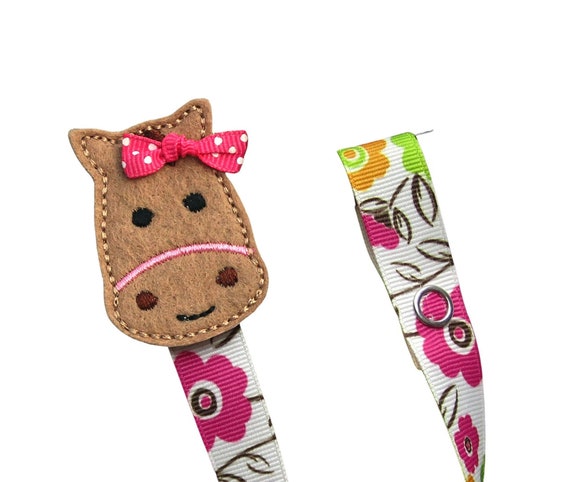 Girl Pacifier Clip Horse Pacifier Clip Flower Pacifier - Etsy