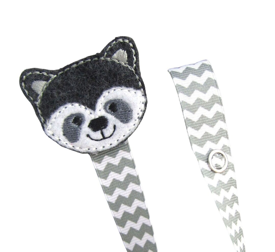 Pacifier Clip, Raccoon, Boy Pacifier Clip, Pacifier Holder, Binky Clip ...