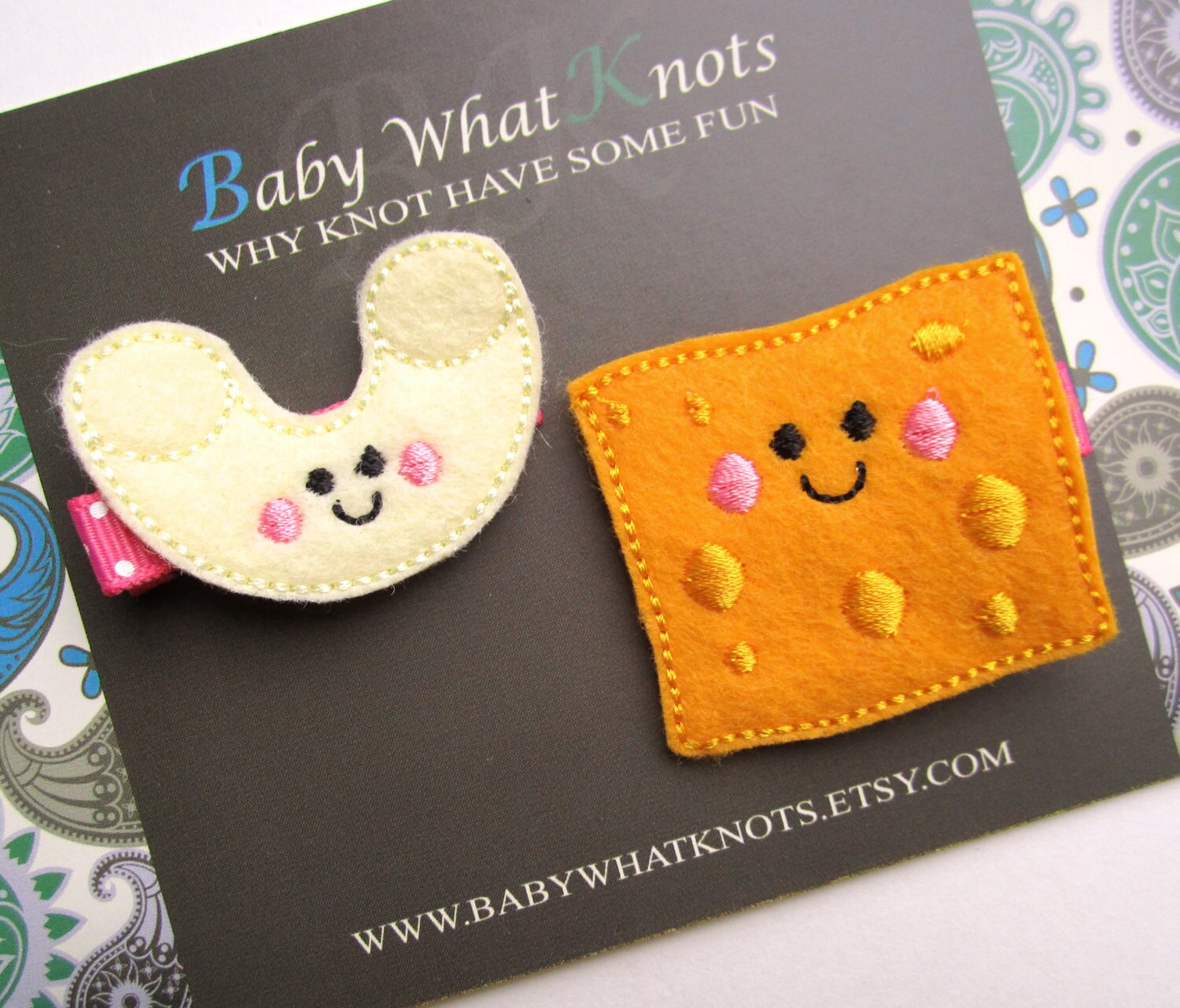 Macaroni and Cheese Hair Clip Clip Set Food Hair Clippies | Etsy